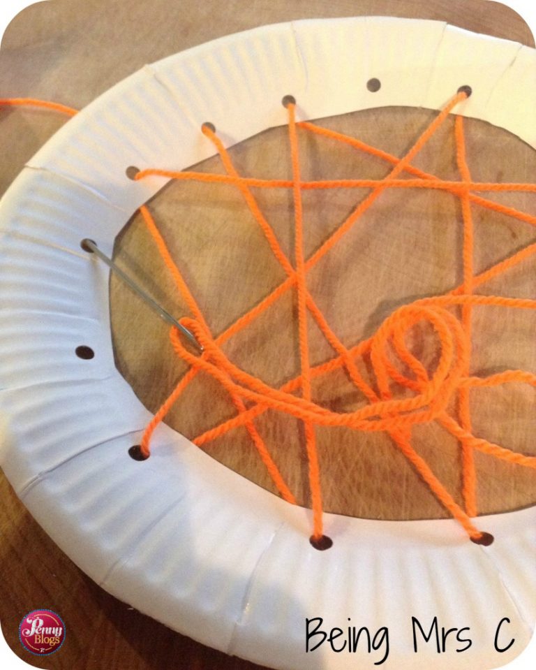 Halloween Crafts - Paper Plate Spider's Web - Penny Blogs